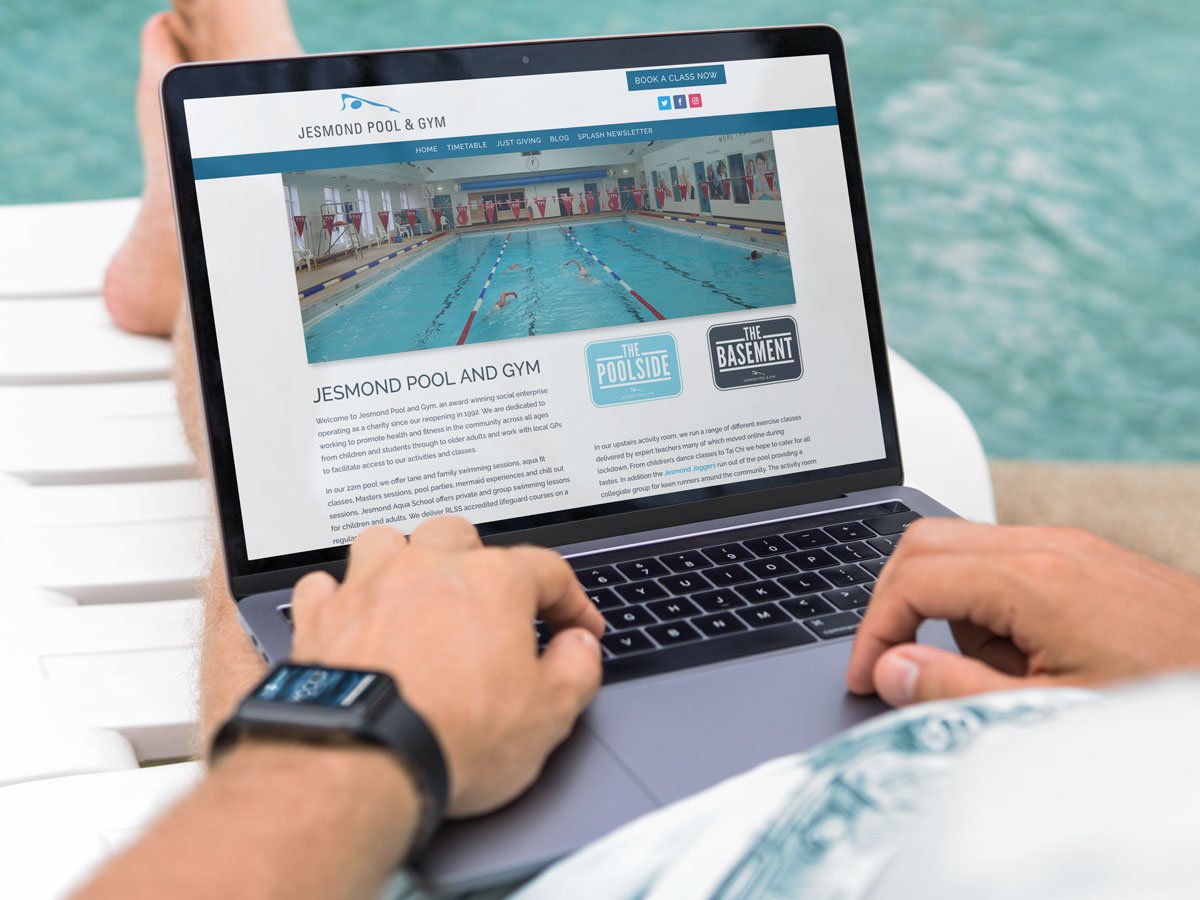 Modern WordPress website for JESMOND POOL & GYM